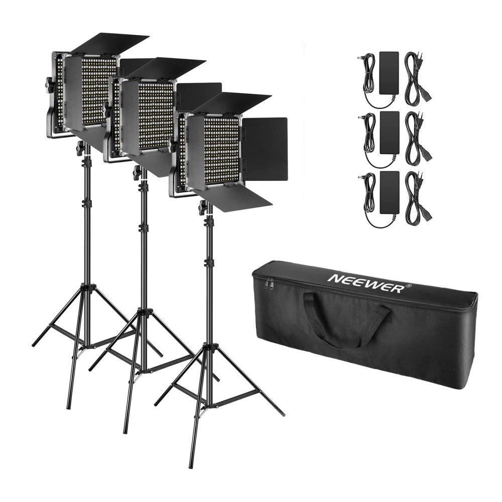 Neewer 3 Pack NL660 Bicolor LED Panel Light Kit | NSHOT | Usato ...